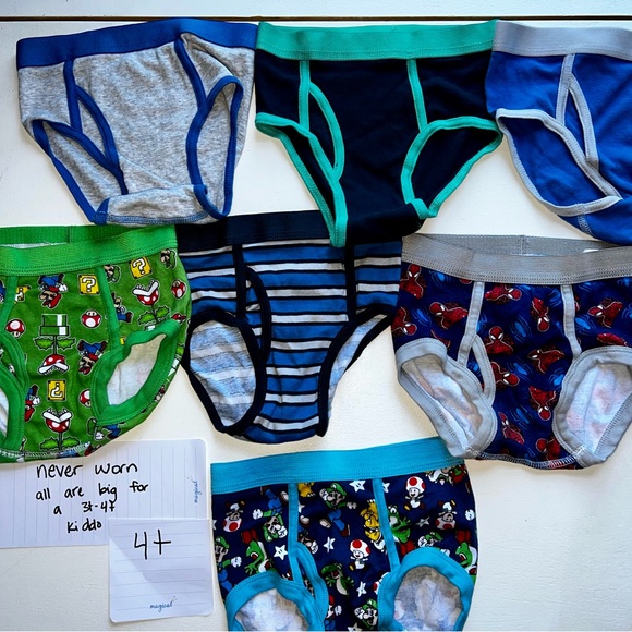 Other | 7 Boys Undies Set Spiderman Mario Sizes 3t To 5t Never Worn | Poshmark